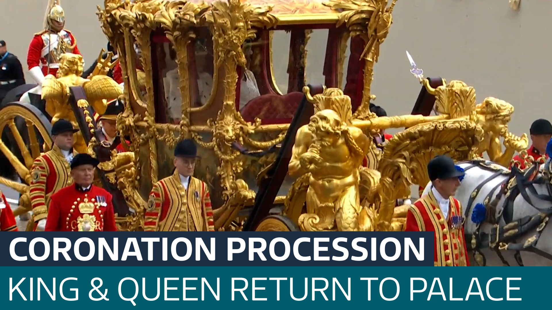 Coronation procession: Newly crowned King and Queen return to ...