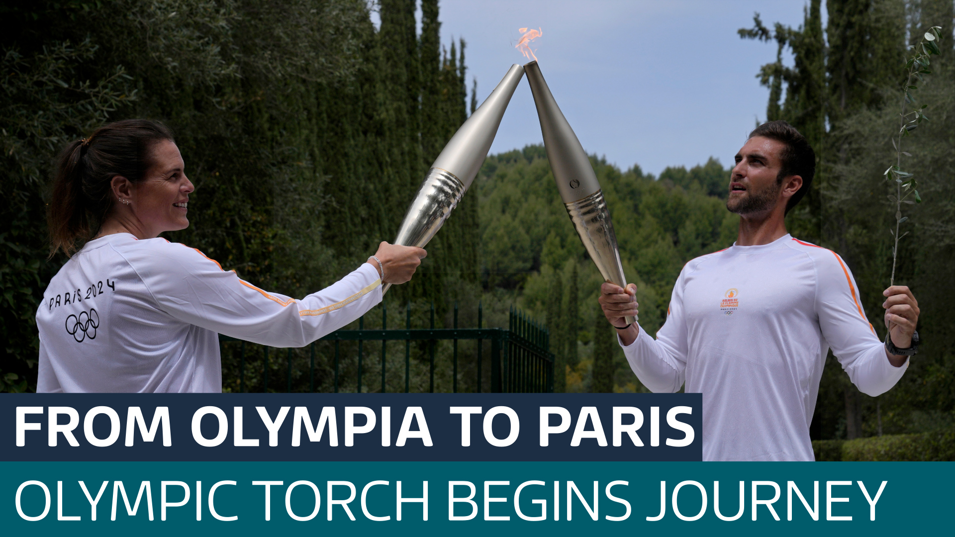 Olympic torch begins journey to Paris as lighting ceremony in Greece ...