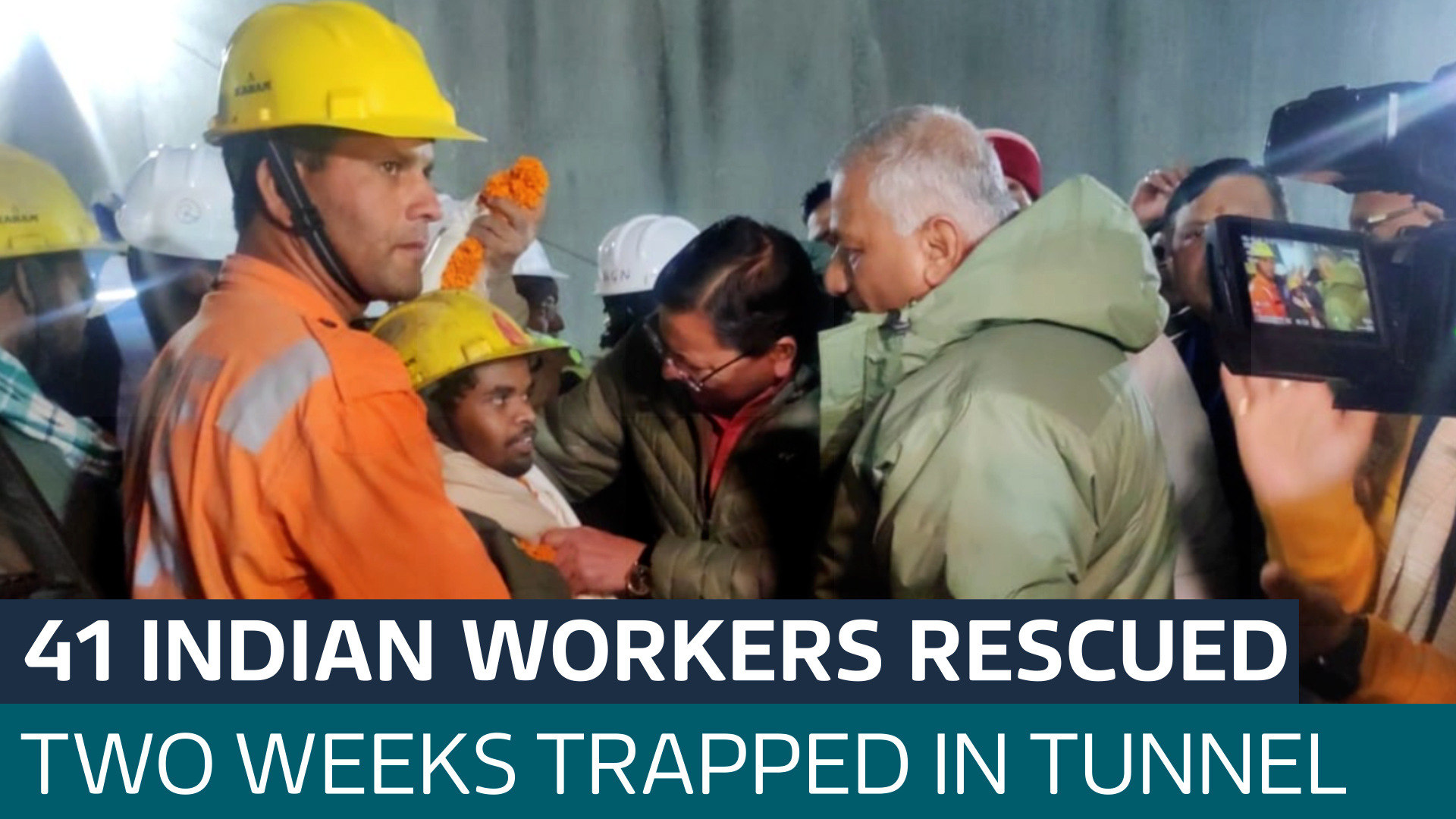 Celebrations as all 41 Indian workers trapped in tunnel for over two ...