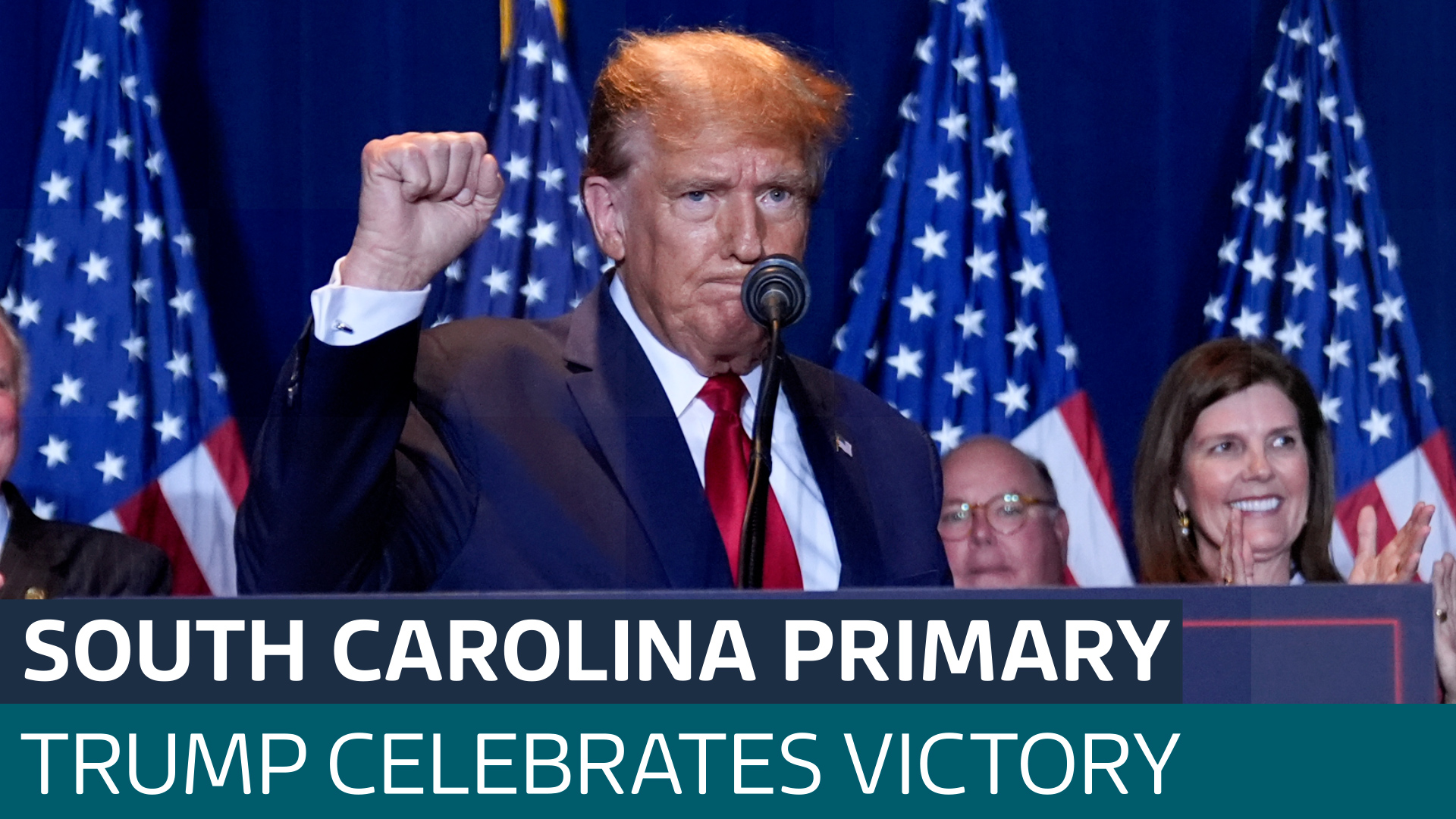 Donald Trump celebrates victory in South Carolina Republican Primary ...