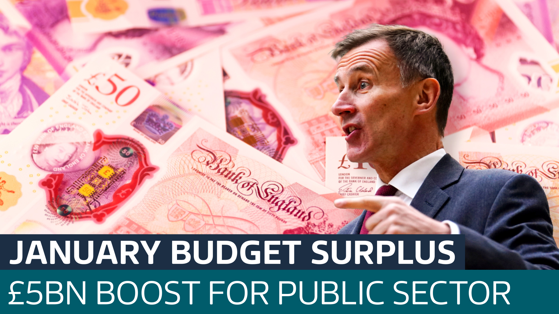 Government announces surprise £5 billion budget surplus for January ...