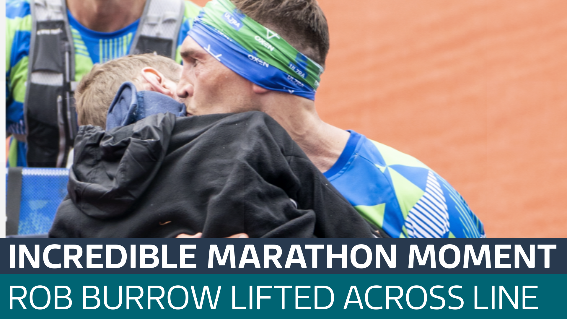 Emotional moment Rob Burrow is carried across the finish line by his ...