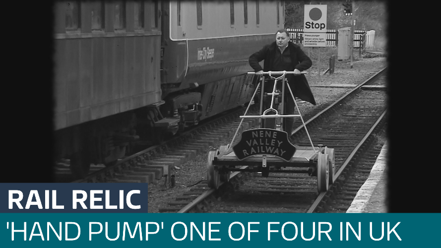 Railway restores 'hand pump trolley' from 1907 - Latest From ITV News