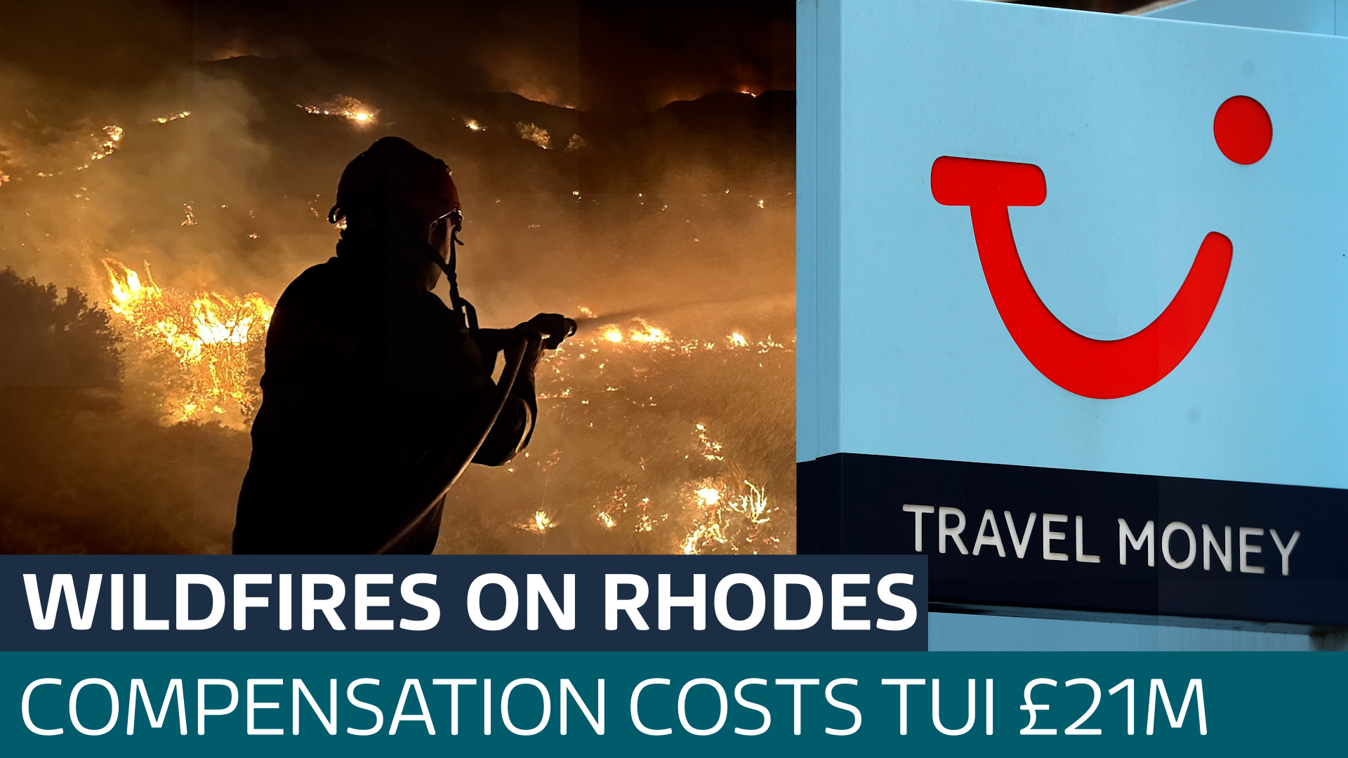 Tour operator TUI say wildfires on Rhodes will cost them £21 million ...