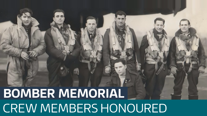 Lancaster Bomber crew honoured 80 years on - Latest From ITV News