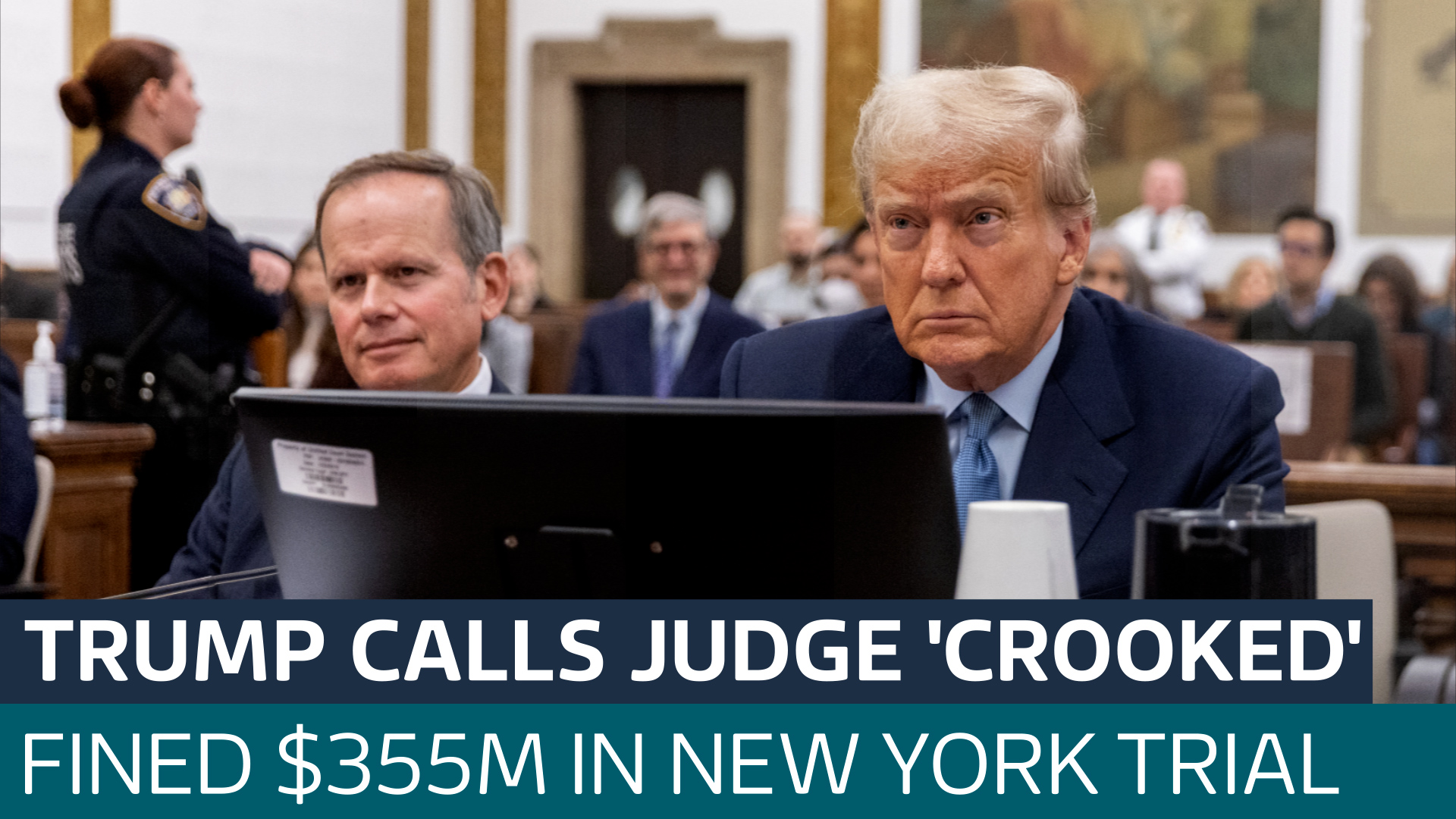 Donald Trump calls judge 'crooked' after he's fined $355m in fraud ...