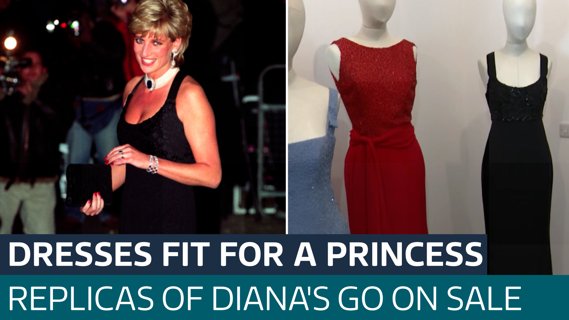 Replicas of Princess Diana's iconic dresses from post-divorce years go ...