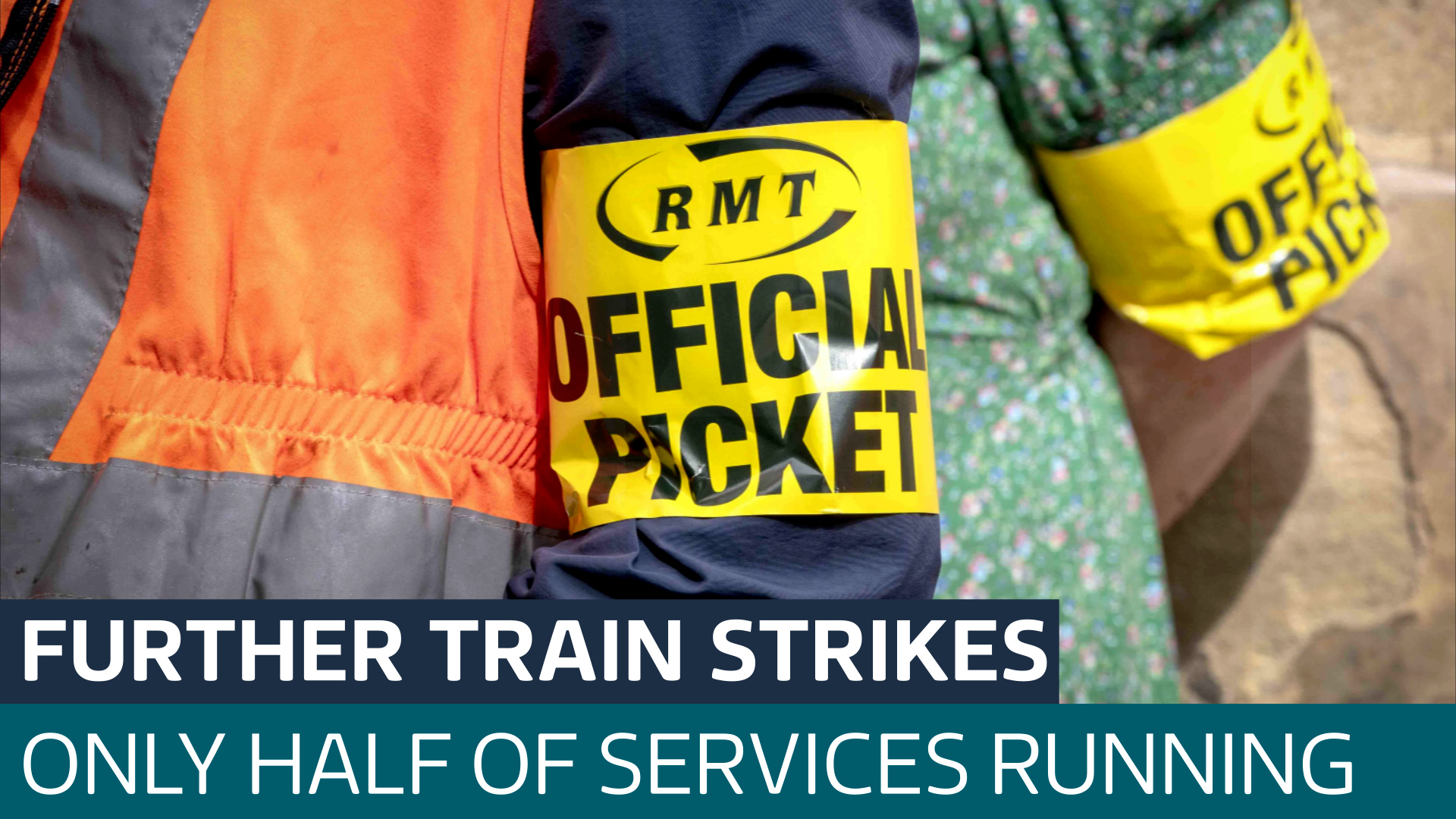 RMT members on strike with only half of trains in England expected to ...