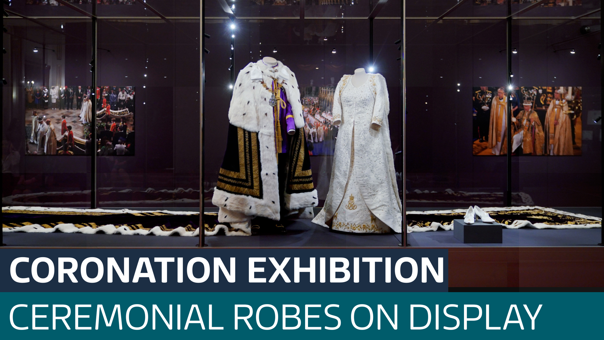 King and Queen's coronation robes go on display at Buckingham Palace ...