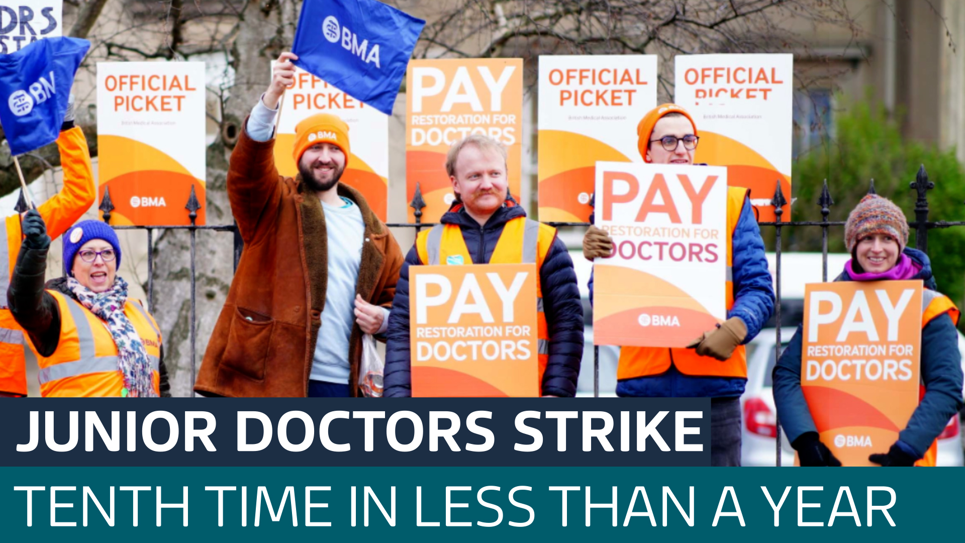Junior doctors walk out over pay for the tenth time in less than a year ...