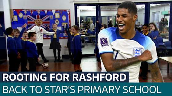Hometown hero: Pupils at Marcus Rashford's former school on ...