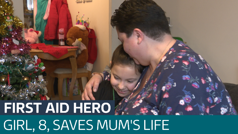 'Hero' girl, 8, saves mum's life after learning first aid at an after ...