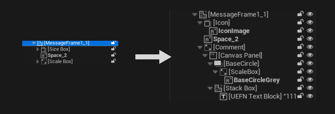 コメント文字と一緒に伸びるUI仕組み：Scale Boxについて【UEFN】 | Alche, Inc