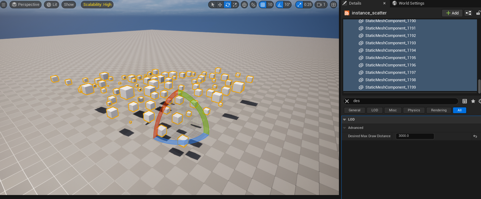 unreal_split_instancesで半プロシージャルのススメ | Alche, Inc