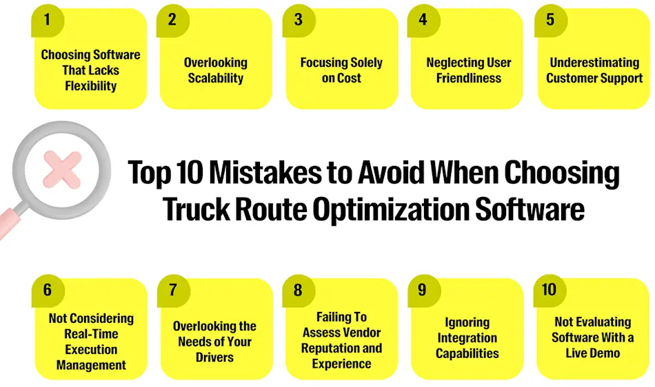 Avoid These 10 Truck Route Optimization Software Mistakes