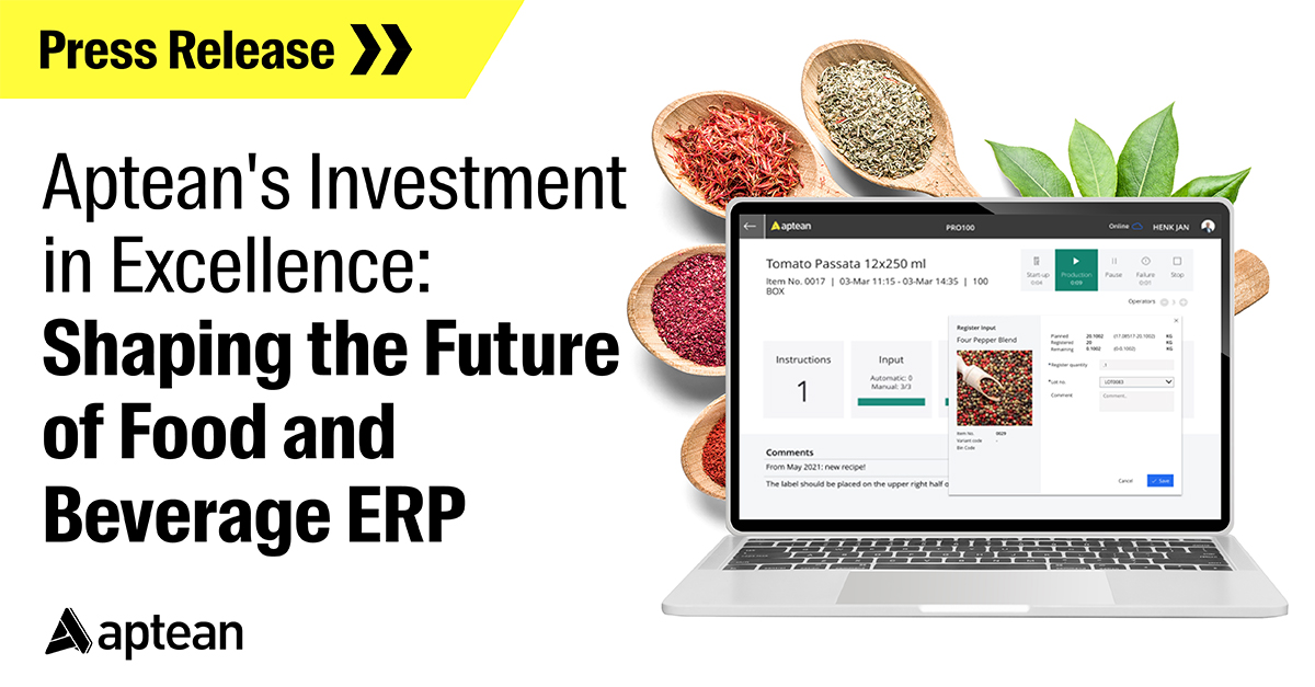 Aptean’s Investment in Excellence: Shaping the Future of Food and Beverage ERP | Aptean.com