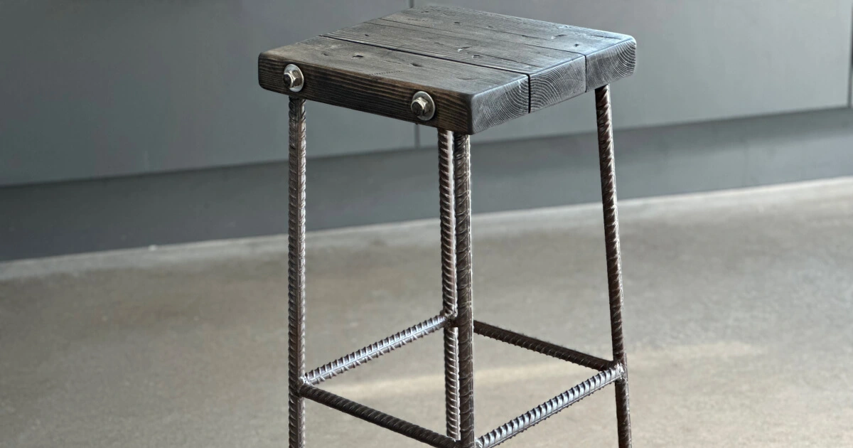 Homemade Steel Stool Counter Height Bar Stool » Rogue Engineer