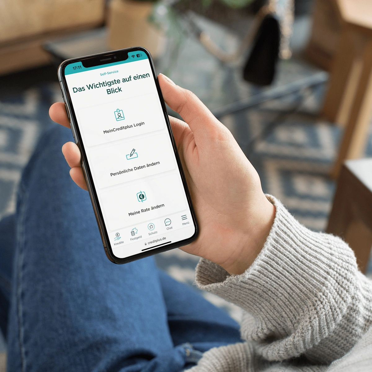 Self-Service Bereich für Creditplus Kunden