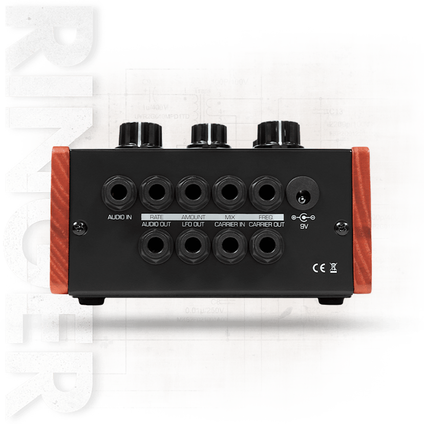 Warm Audio RingerBringer 100% Analog Ring Modulation Pedal With LFO, MOD, FREQUENCY & RATE Controls