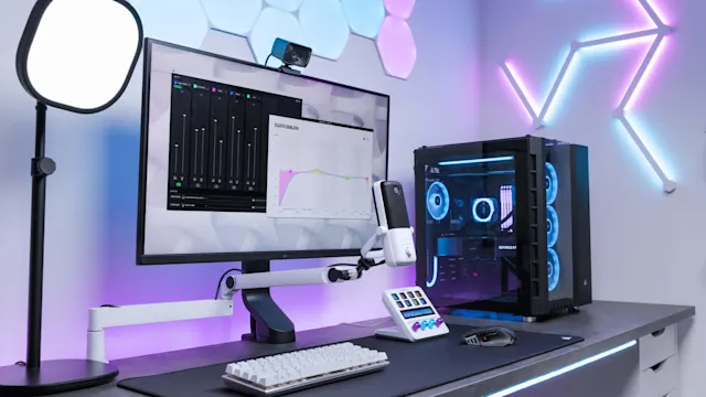 Wave Mic Arm LP - White | Mic Boom Arm for Desks | Elgato