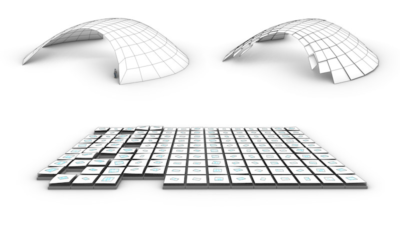 Computational Design of Funicular Surfaces for Adaptive Moulds