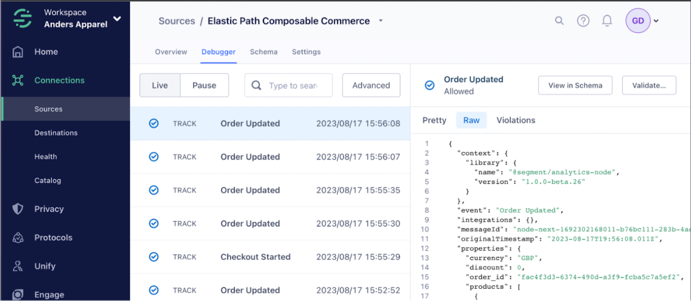 Automate your eCommerce event tracking with Elastic Path with CX Studio