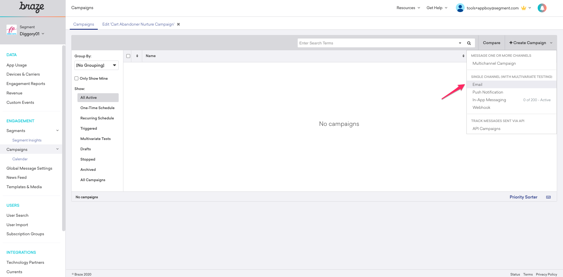 Re-engage cart abandoners with personalized email campaigns
