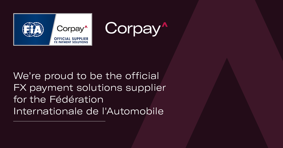 FIA announces Corpay as Official FX Payment Supplier | Corpay