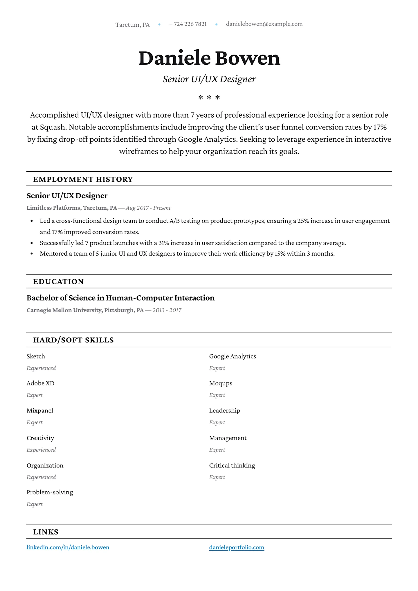 4 UI/UX Designer Resume Examples + Full Writing Guide