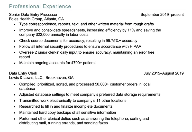 How to Write a Data Entry Resume in 2023 [w/ Examples & Tips]
