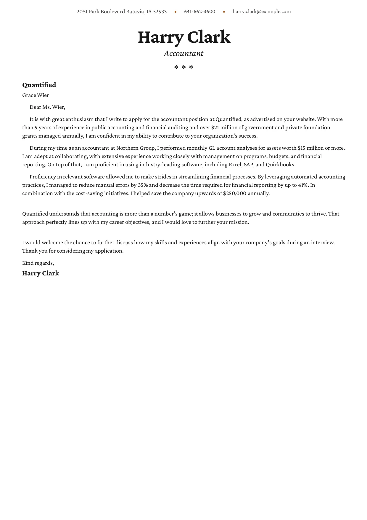 Write a Job-Winning Accountant Cover Letter [+ Expert Tips]