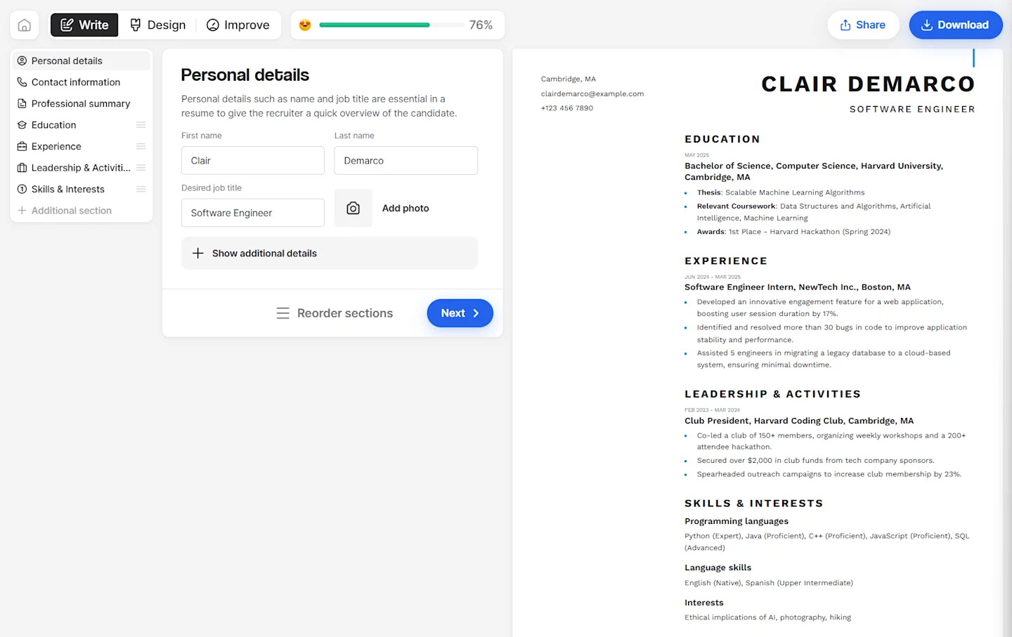 Harvard Resume Writing Guide w/ Examples & Templates