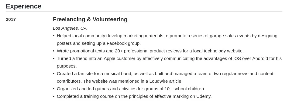 How to List Professional Work Experience on a Resume in 2024