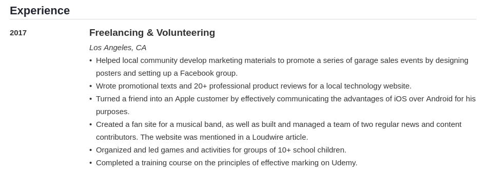 How to List Professional Work Experience on a Resume in 2023