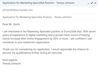 Writing and Sending an Email Cover Letter: Full Guide