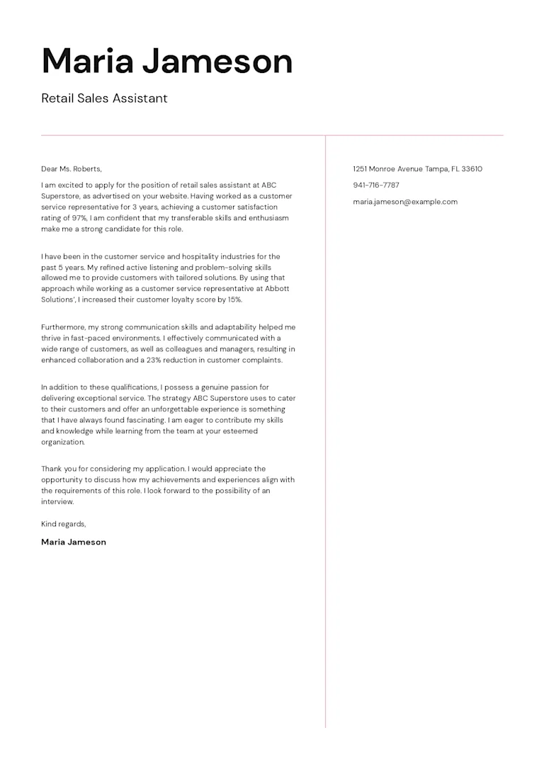 Retail Cover Letter: A Comprehensive Guide [w/ Examples]