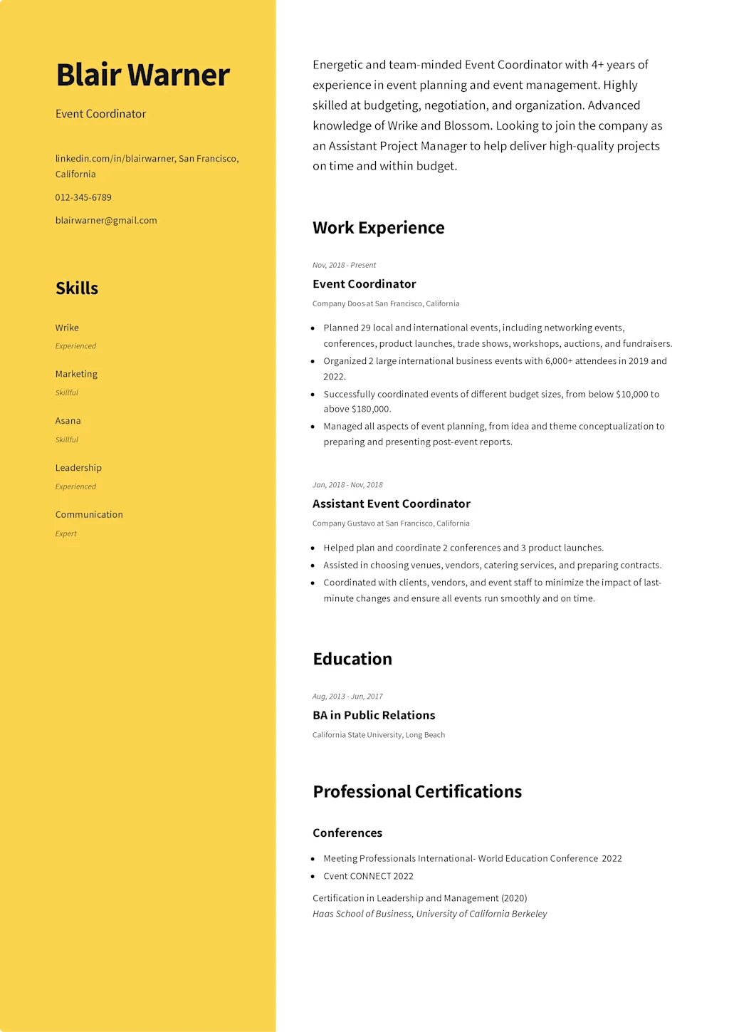 How to List Professional Work Experience on a Resume in 2025