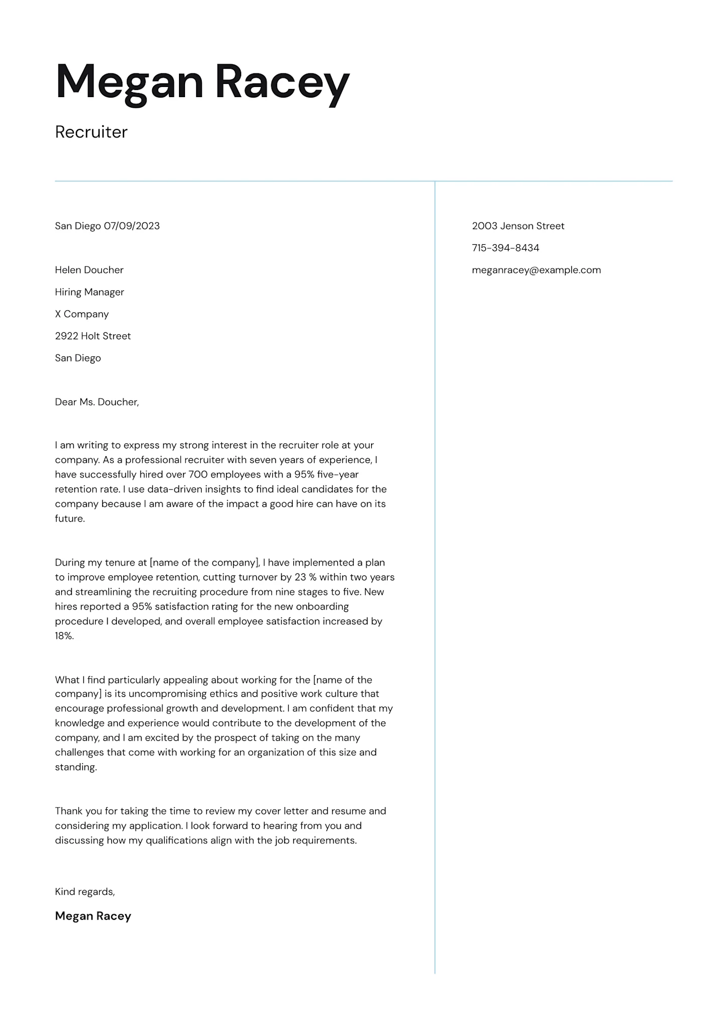 How to Craft the Perfect Recruiter Cover Letter [+Example]