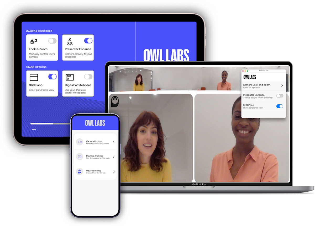 Meeting Owl 3 + Owl Bar Bundle — Intelligent 360-Degree 4K Video Multi ...