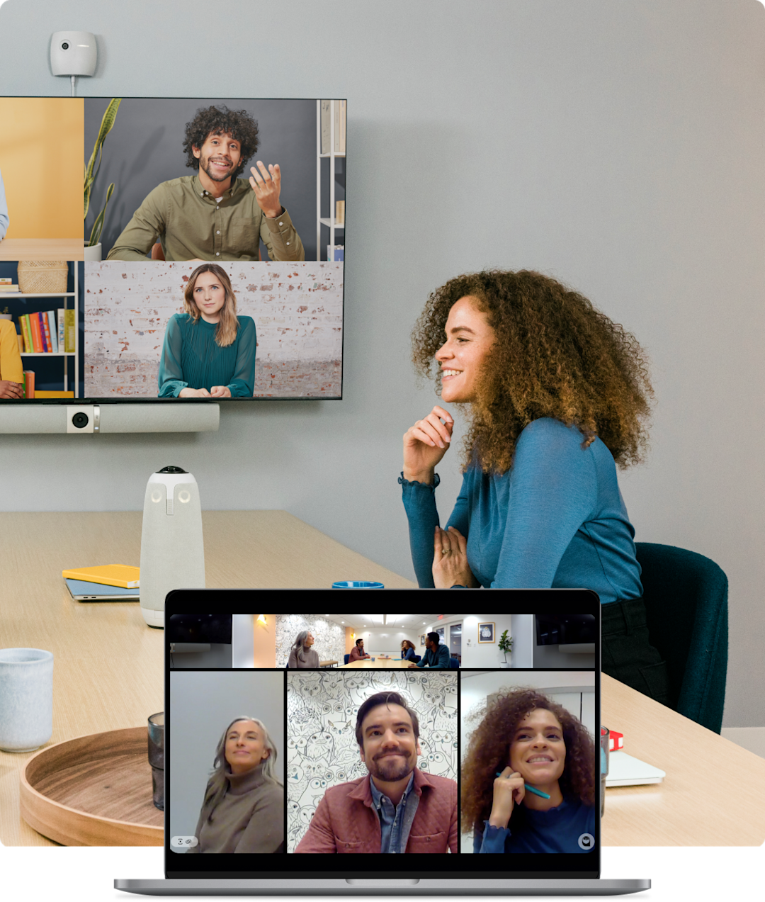 Meeting Owl 3 + Owl Bar Bundle – Intelligent 360-Degree 4K Video Multi ...