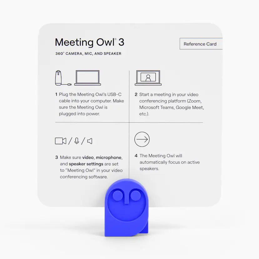 Meeting Owl 3: 360°-Videokonferenzkamera, Mikrofon und Lautsprecher