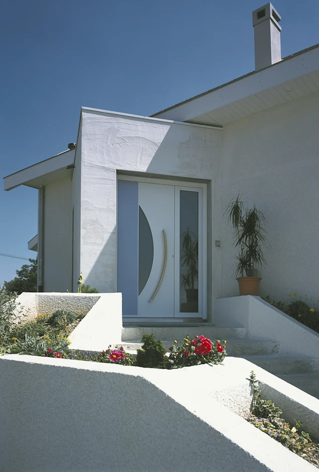 Porte blanche aluminium - SAPA
