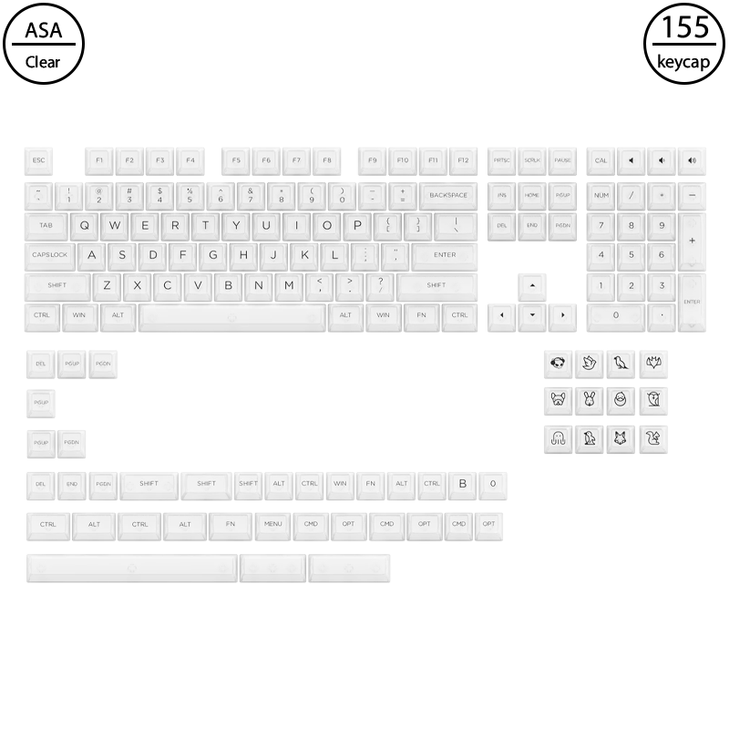 Akko Clear Transparent V2 - White @ TK Computer KH, Cambodia