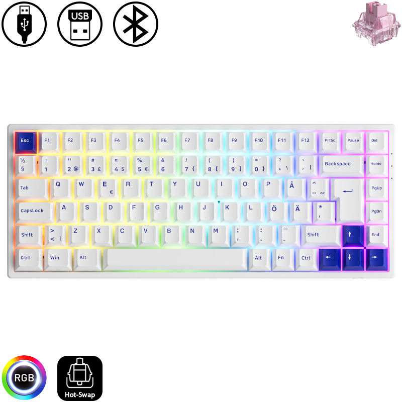 Akko 3084B Plus - Blue on White @ TK Computer KH, Cambodia