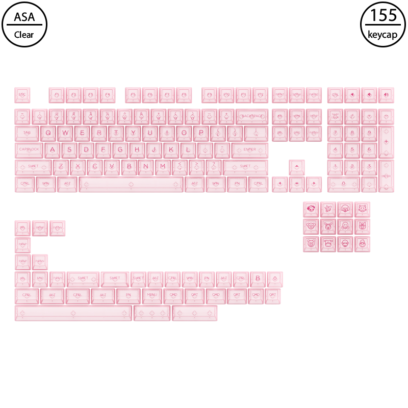 Akko Clear Transparent - Pink @ TK Computer KH, Cambodia