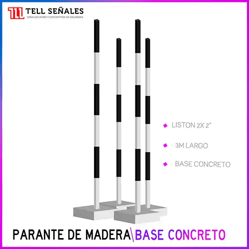Parante para señalización con base de concreto | Tell Señales
