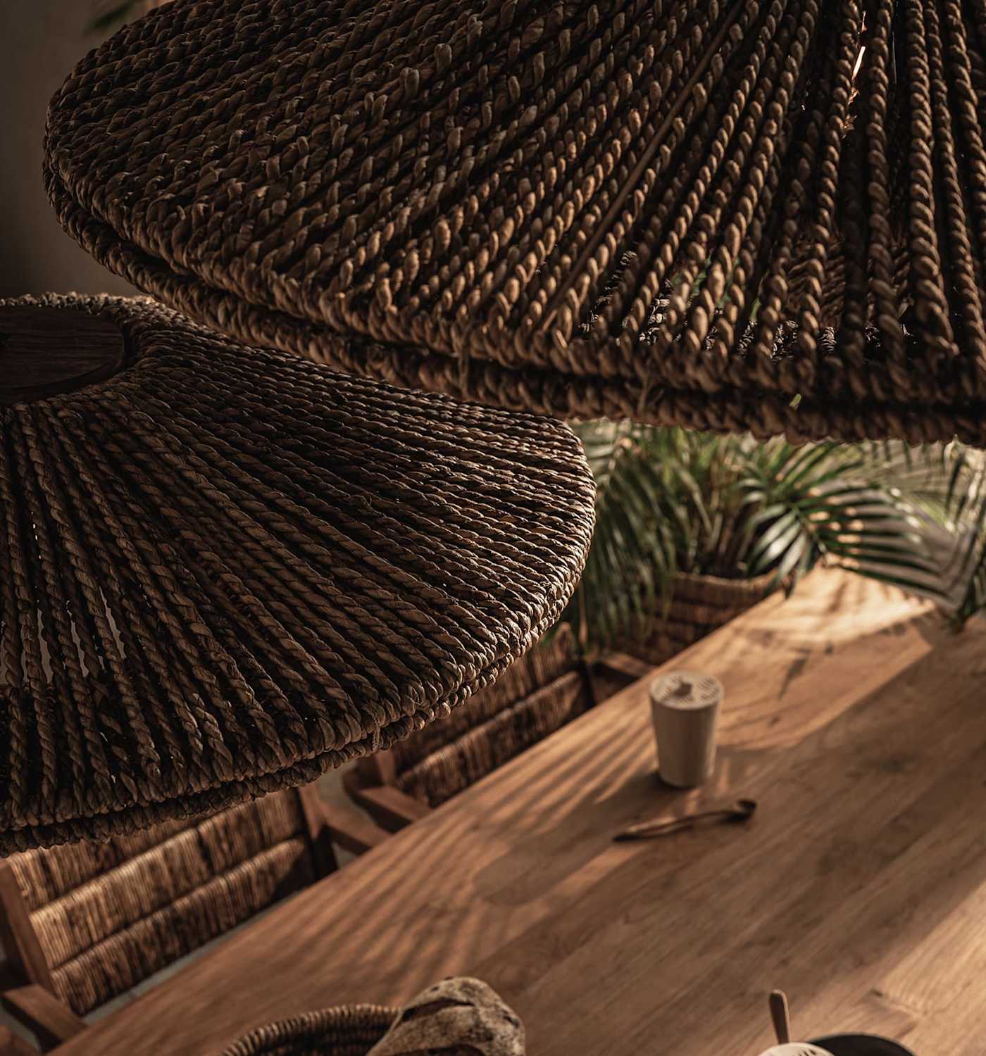 Cymbal Hanging Lamp Abaca