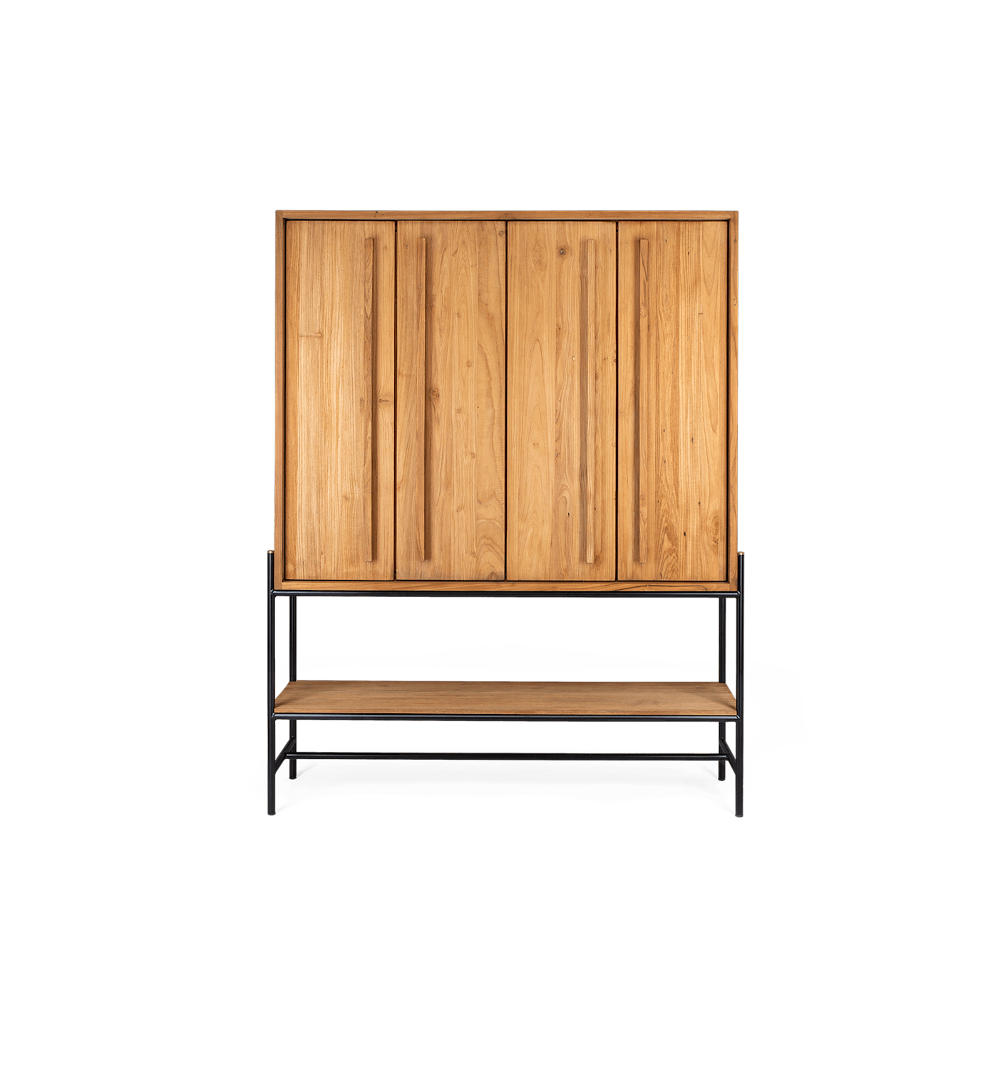 Outline Cabinet 4 Doors 1 Open Rack