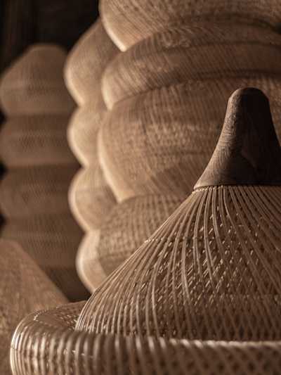 Handwoven rattan