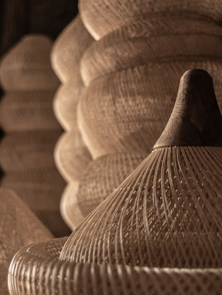 Handwoven rattan